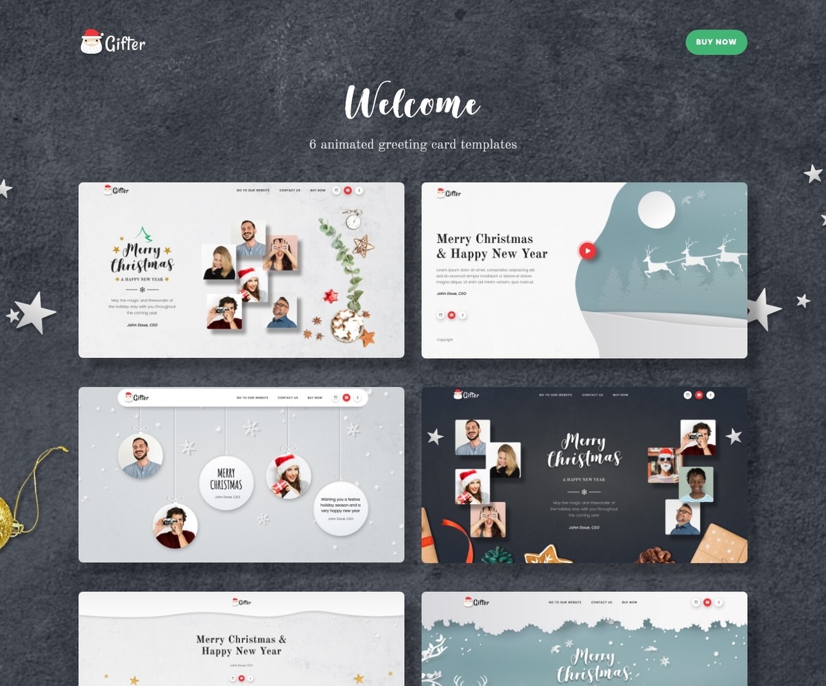 Greeting Card HTML template