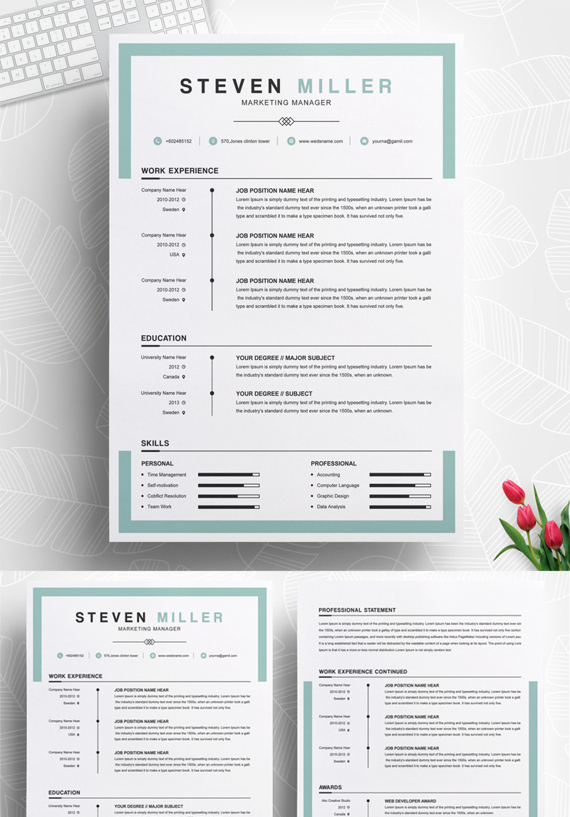 Steven Miller Resume Template #74353