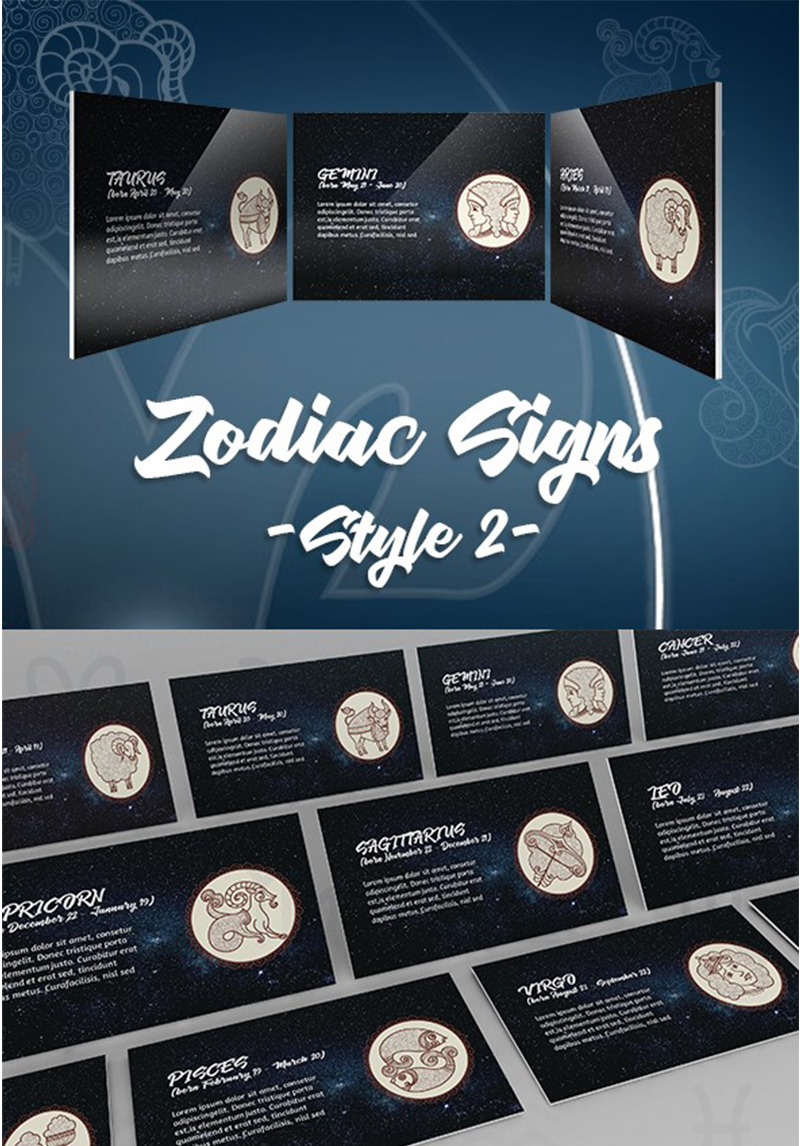Zodiac Style 2nd PowerPoint Template #74546