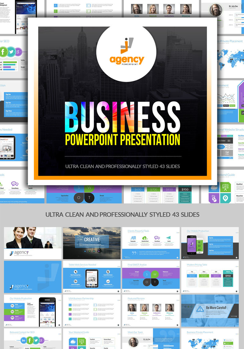 Multipurpose Business Presentation PowerPoint Template #74885