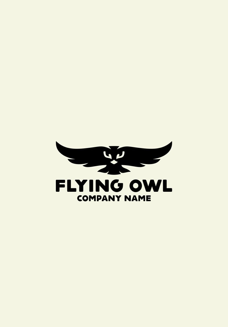 Flying Owl Logo Template #74918