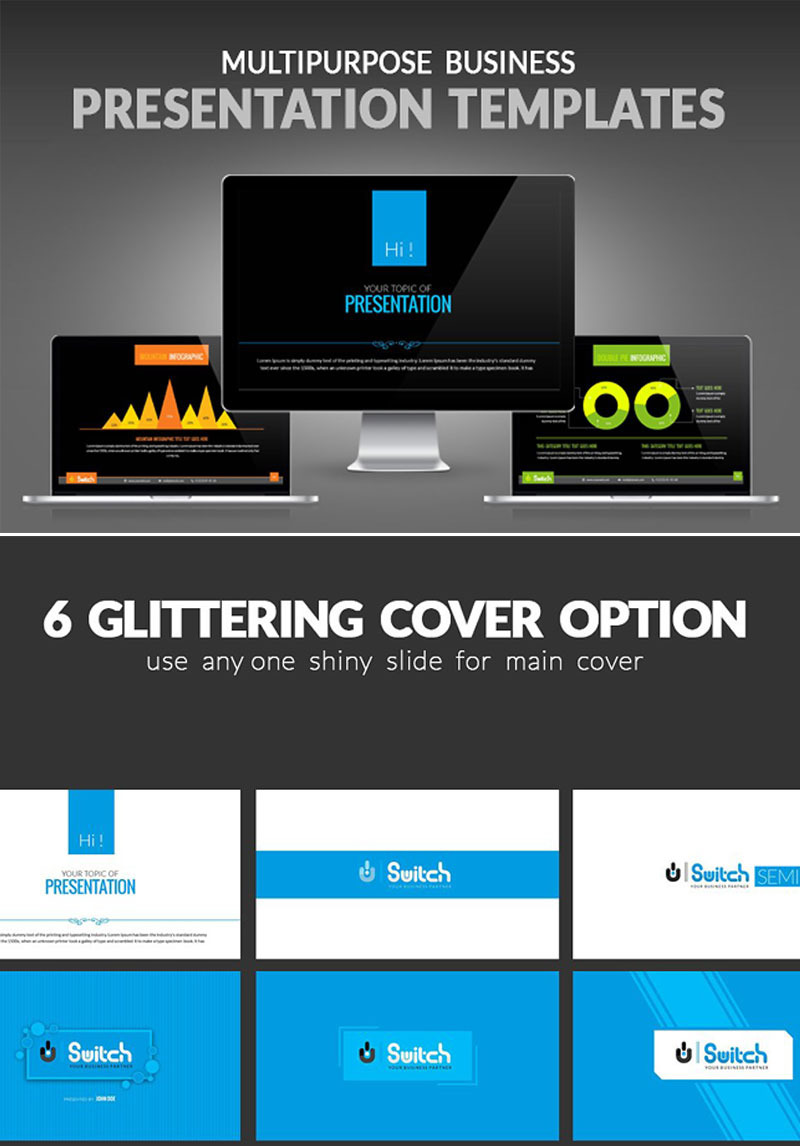 Multipurpose Business Presentation PowerPoint Template #74900