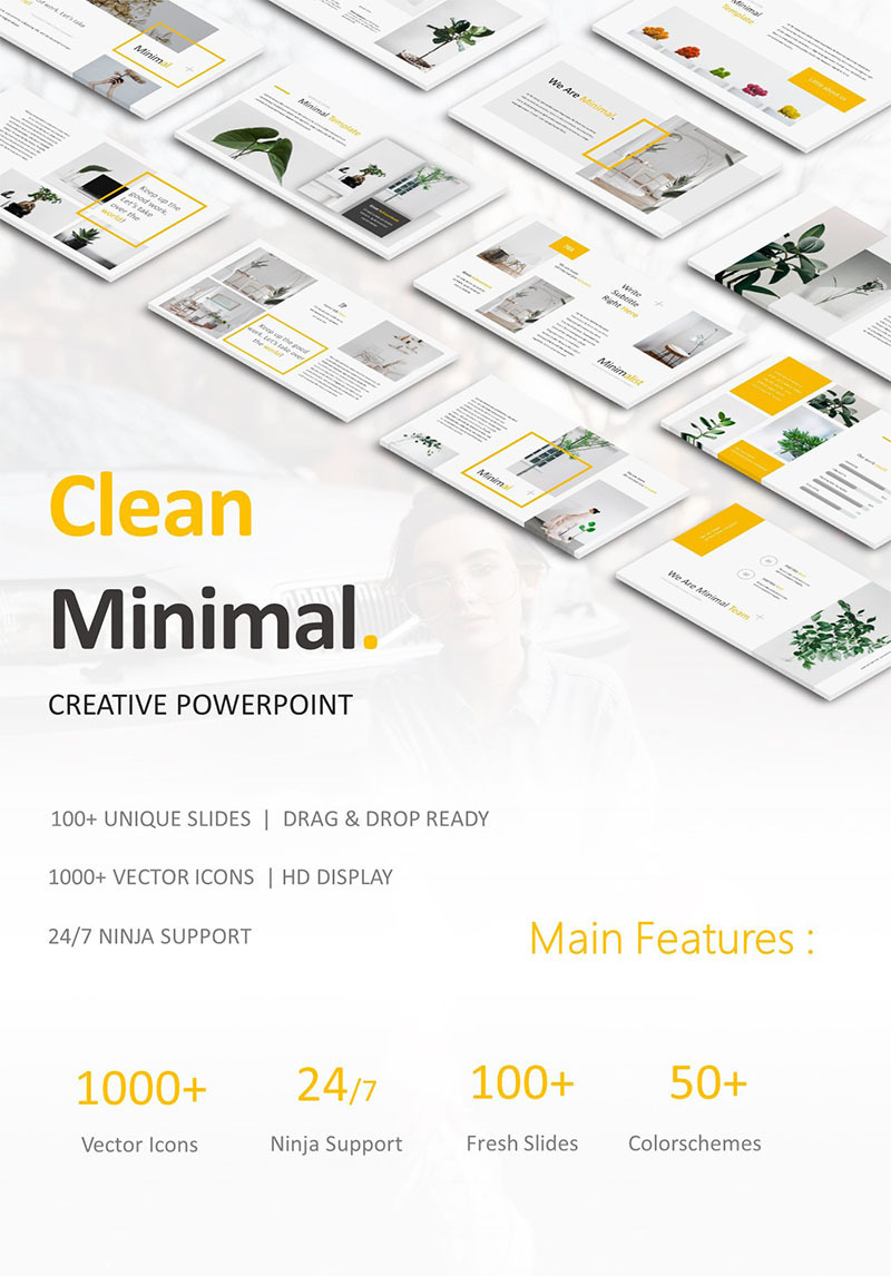 Clean Minimal PowerPoint Template #75190