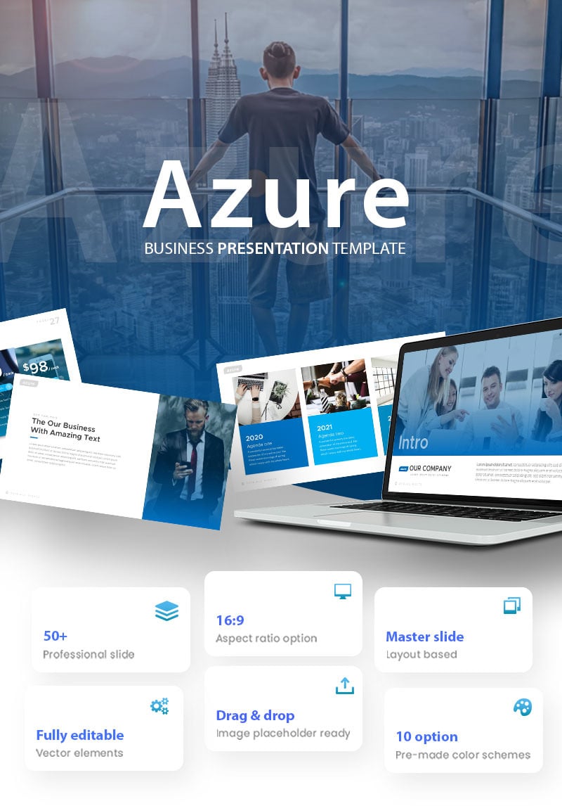 Azure - PowerPoint Template #75237 Azure - PowerPoint Template #75237