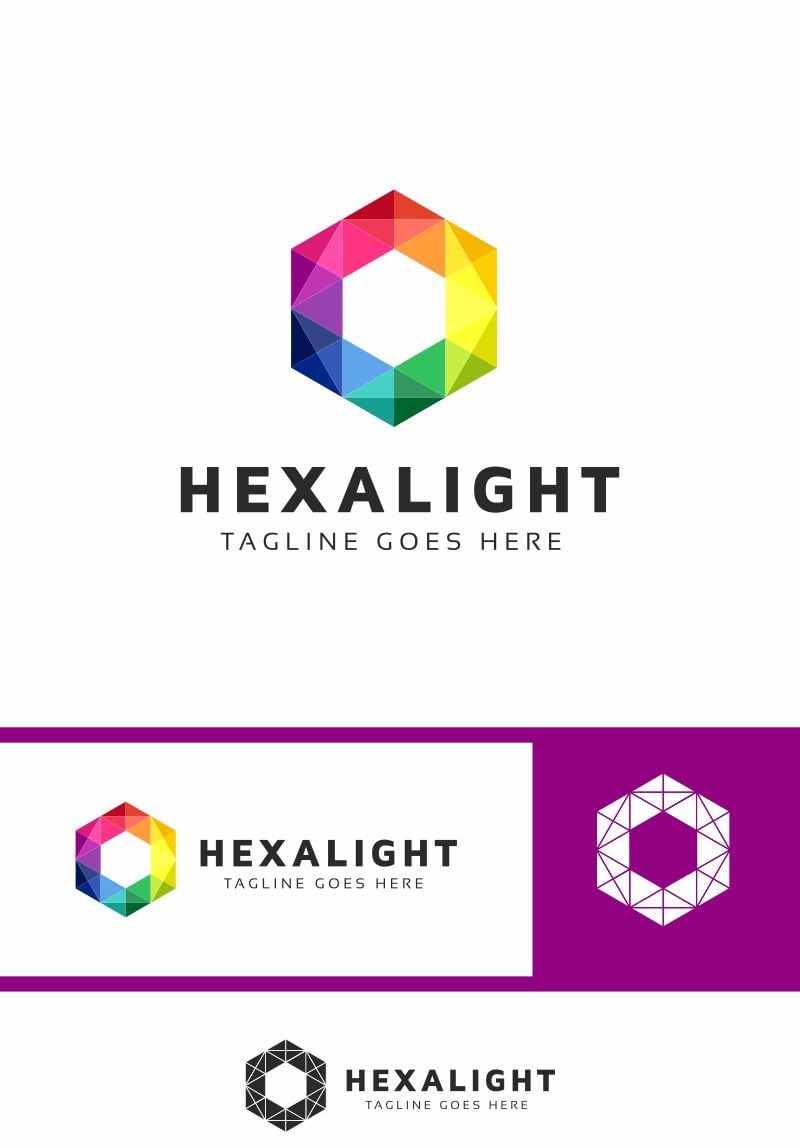 Hexa Light Logo Template #75385