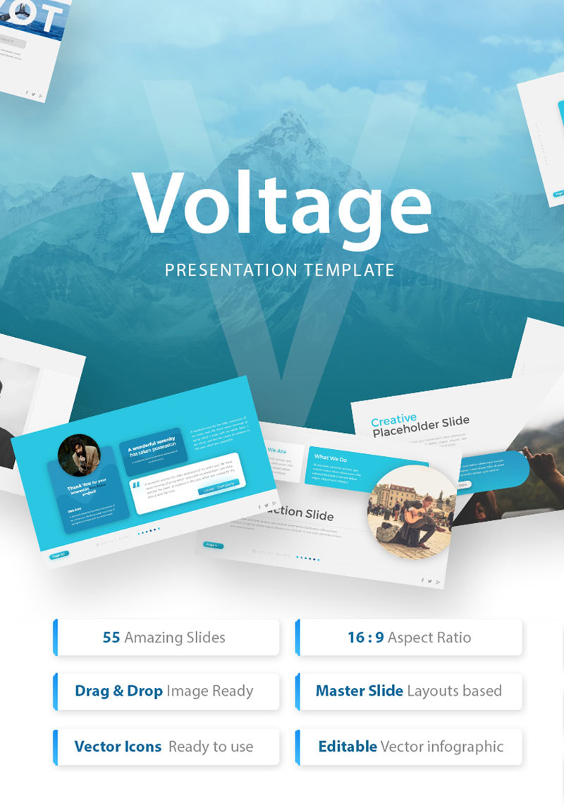 Voltage - Business Presentation PowerPoint Template #75305