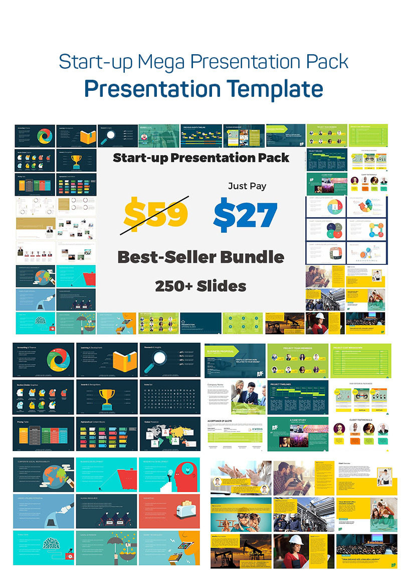 Plantilla de PowerPoint - mega paquete de presentación de inicio