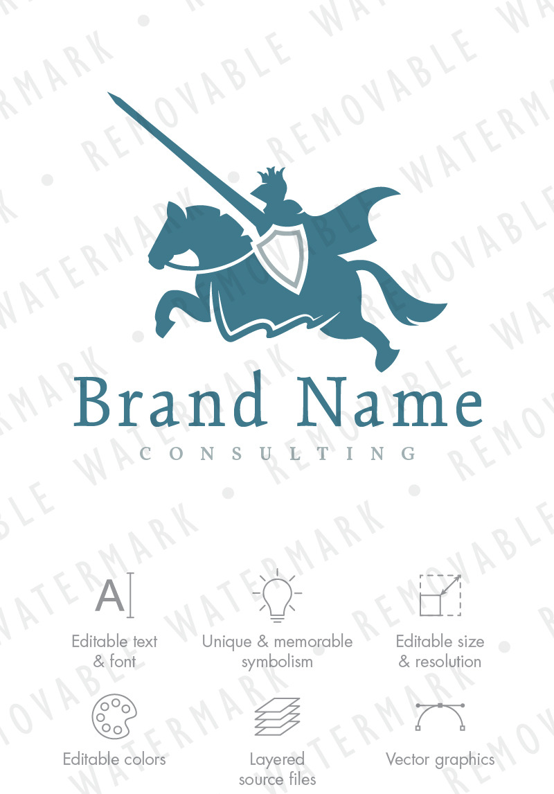 Tournament Knight Logo Template #75661