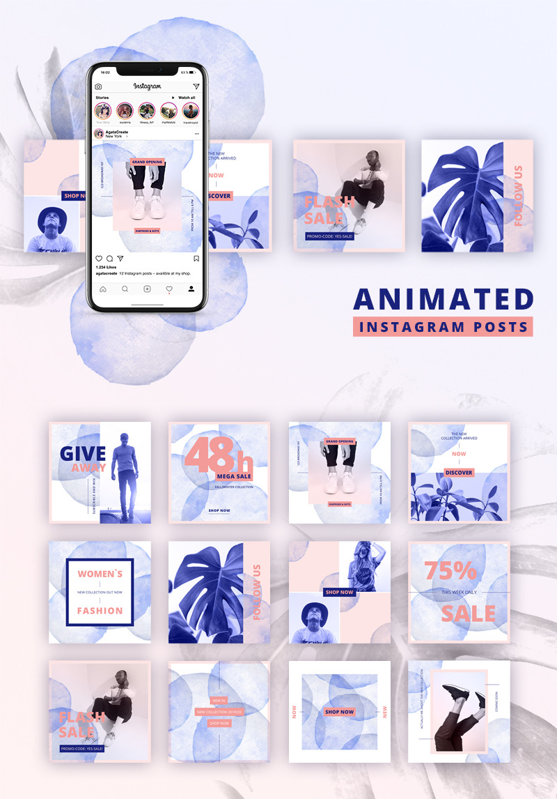 ANIMATED Instagram Posts – Bold Social Media #75731