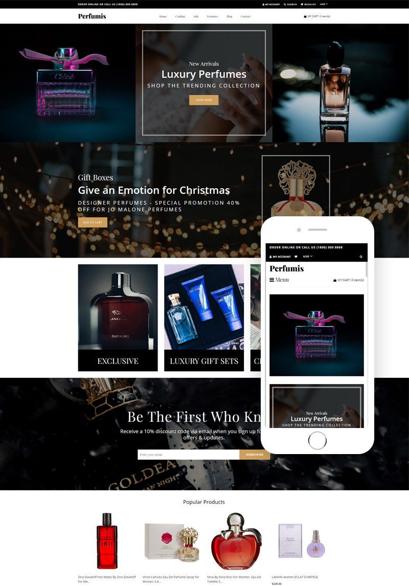 Perfumis - Perfume Responsive Luxury Shopify Theme #76331