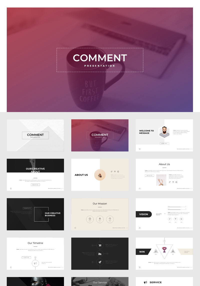 Comment - Creative PowerPoint Template #76745
