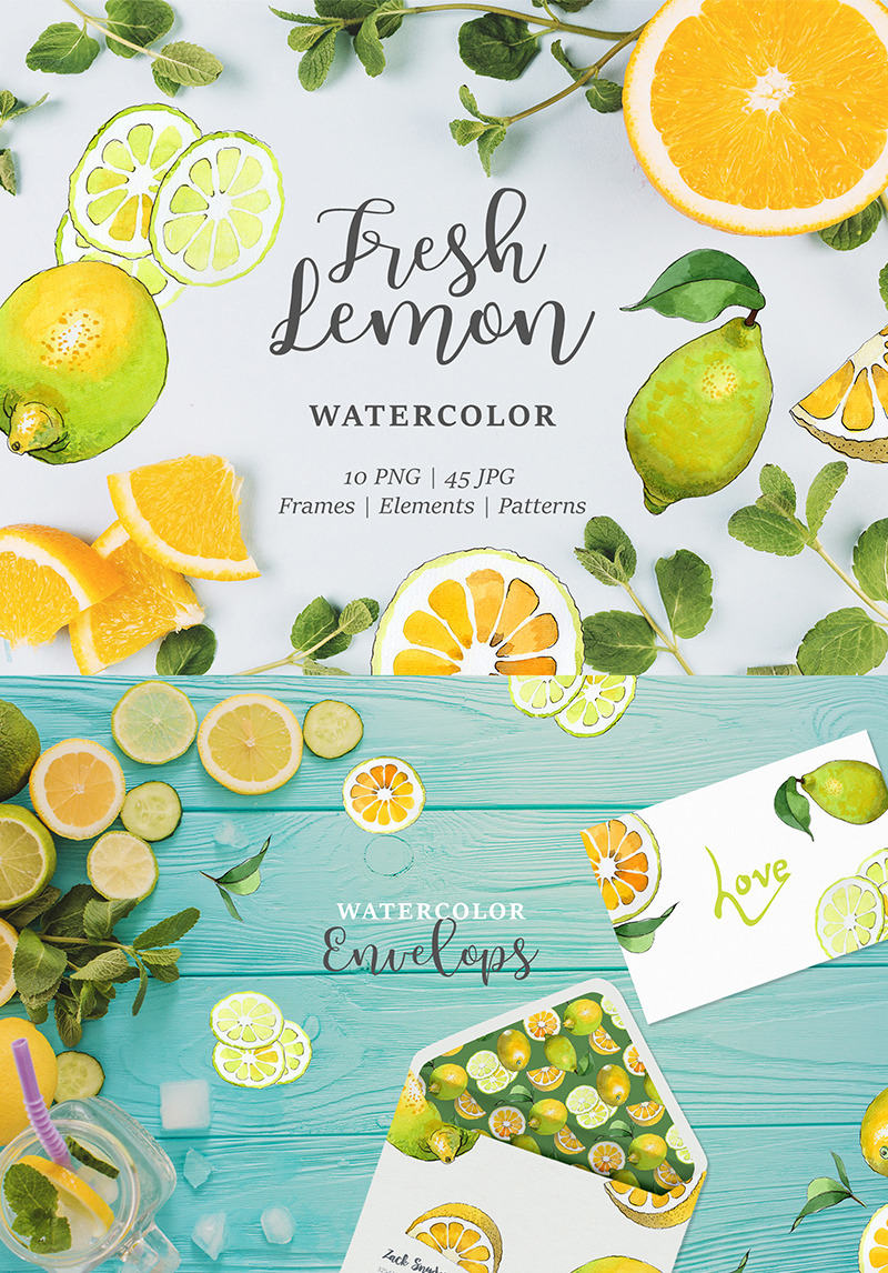 Lemon Watercolor png Illustration #76727