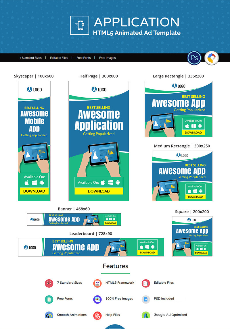 Mobile Application Ad Animated Banner #77242