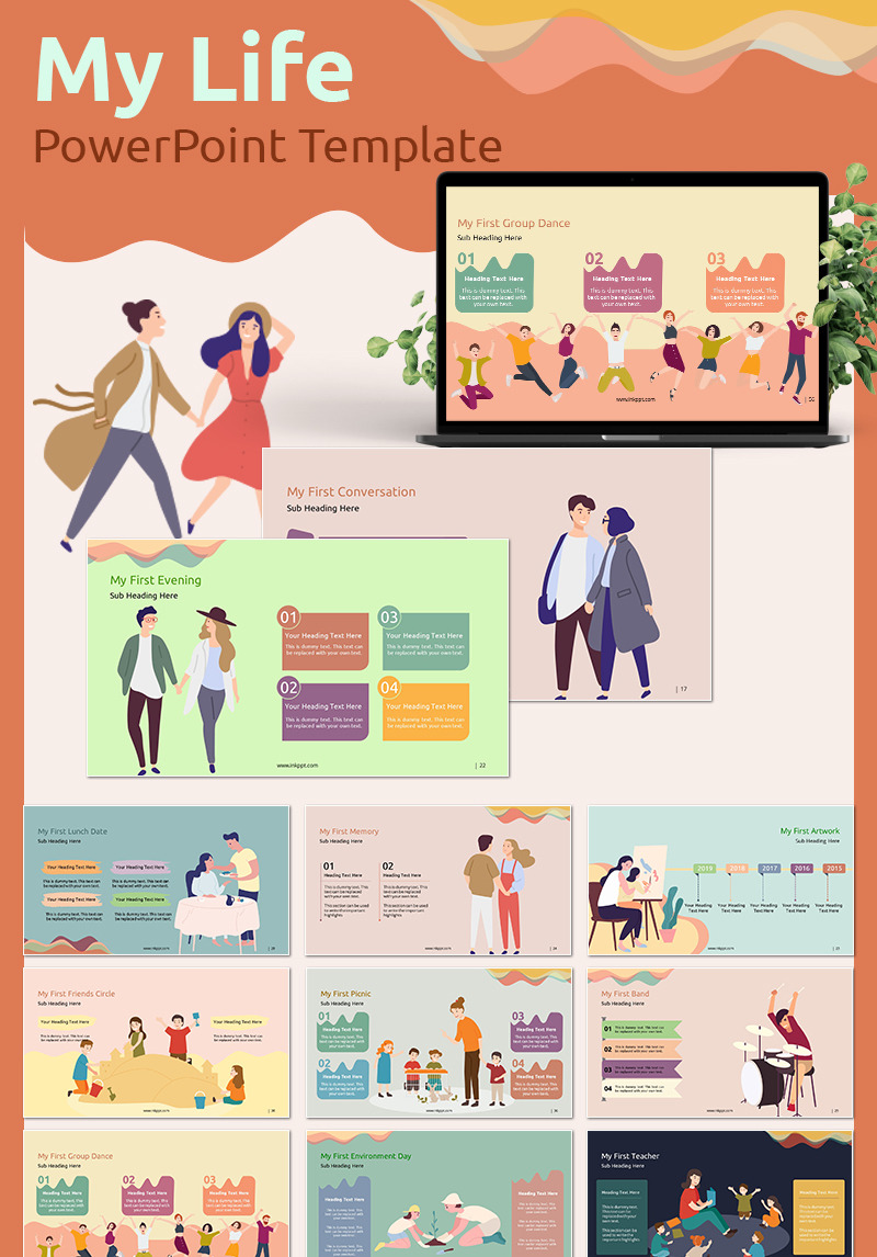 My Life PowerPoint Template #77268