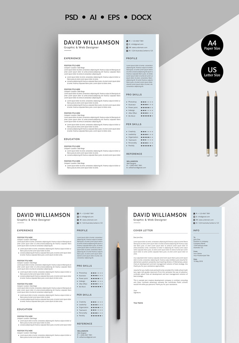David Williamson - Resume Template #77383 - TemplateMonster