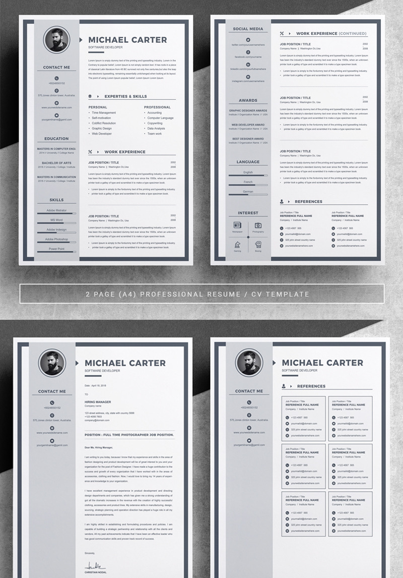 Michael Carter Resume Template #77720