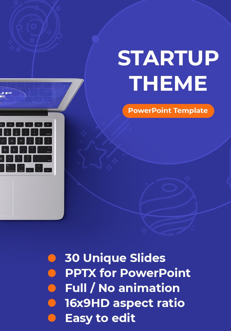 Startup Theme for PowerPoint Template #77728
