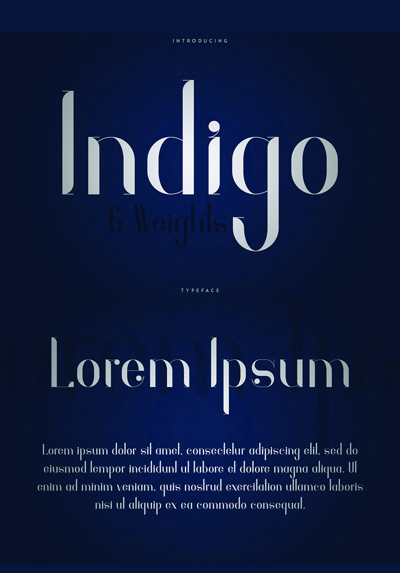 Indigo Font #77889