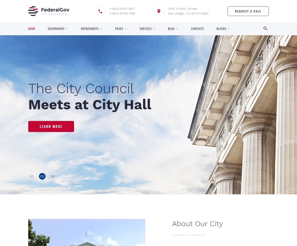 FederalGov Multipage Page HTML Template