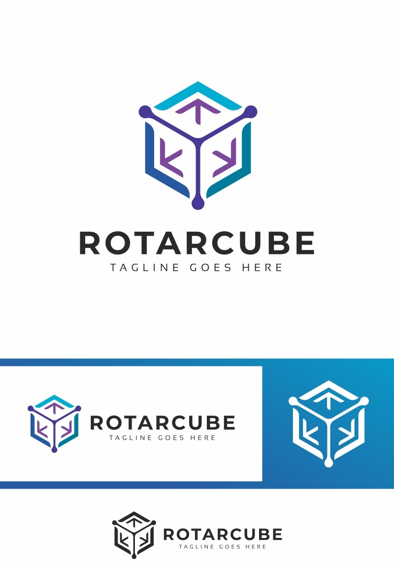 Rotation Hexagon Logo Template #78136