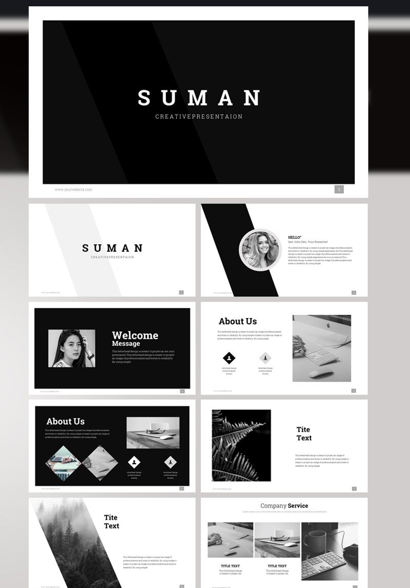 Suman - Minimal PowerPoint Template #78179
