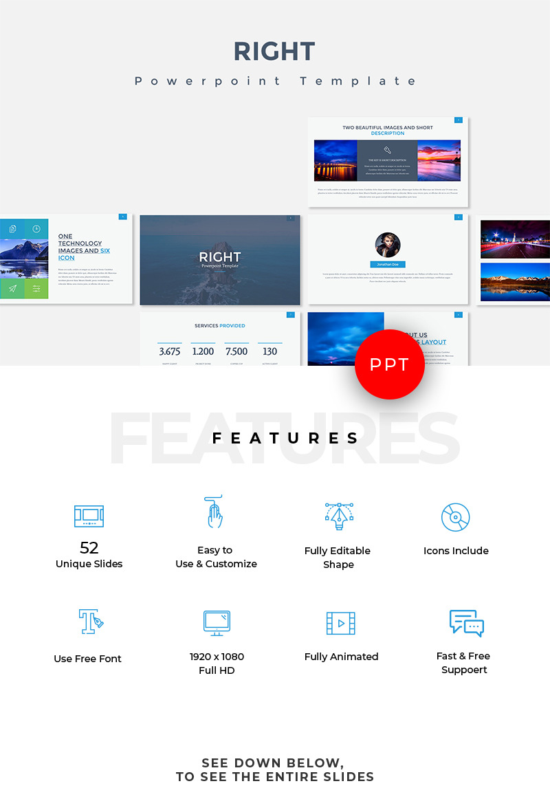 Right PowerPoint Template #78379