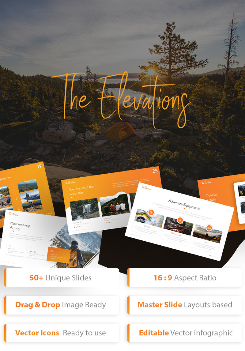 Elevations - Adventure PowerPoint Template #78433