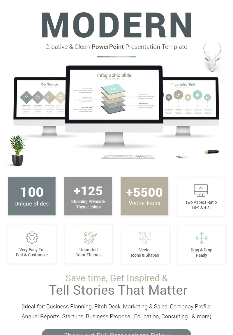 Modern PowerPoint Template #78460