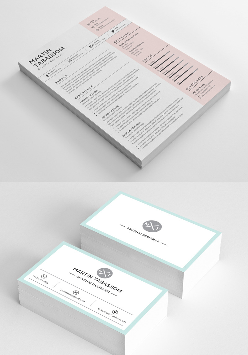 Martin Tabassom Professional & Modern Resume Template