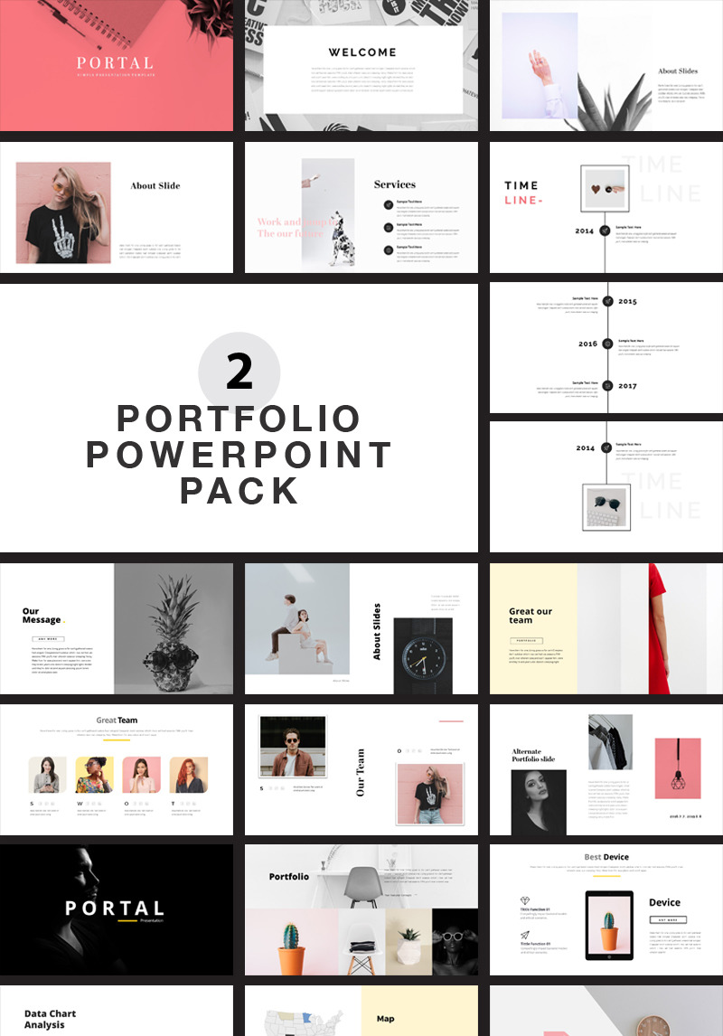 Portfolio Presentation Pack PowerPoint Template #79258