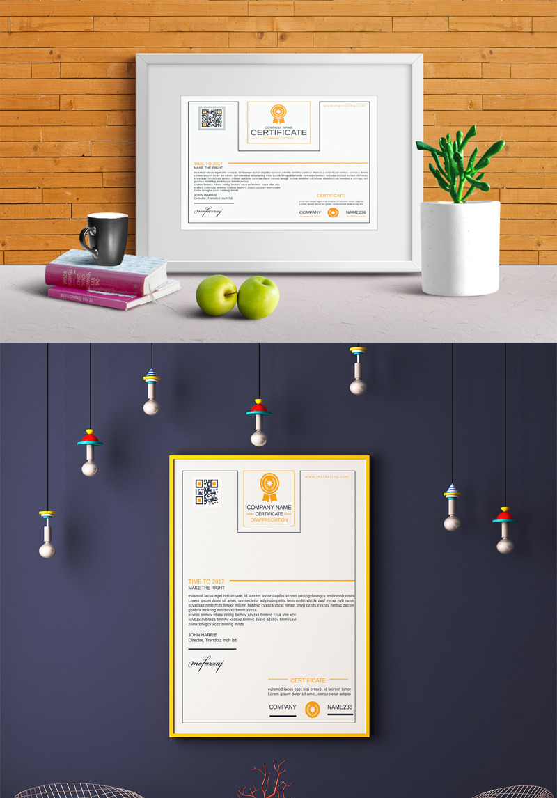 Square Certificate Template #79366