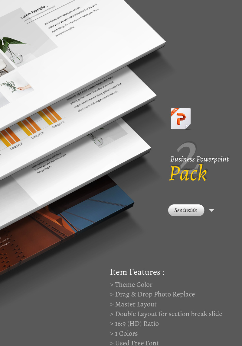 Very Clean Presentation Pack PowerPoint Template #79358