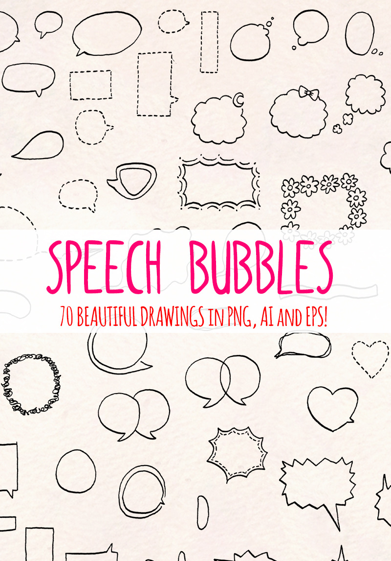 74 Speech and Thought Bubble Illustration #79682