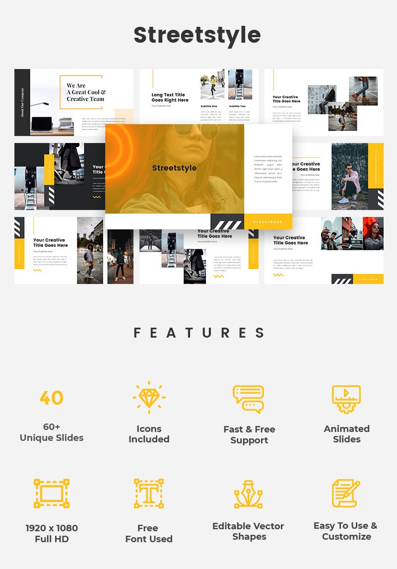 Streetstyle Street Fashion PowerPoint Template