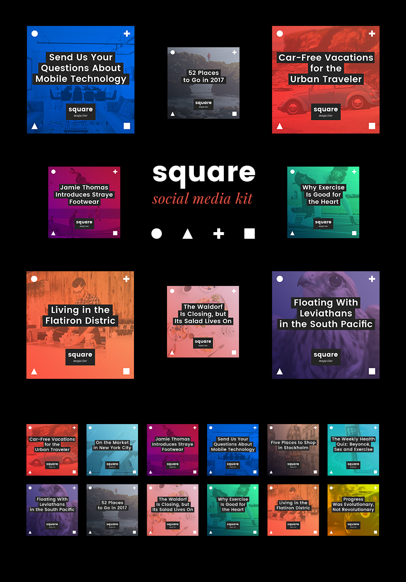 Square Social Media Kit Social Media #79766