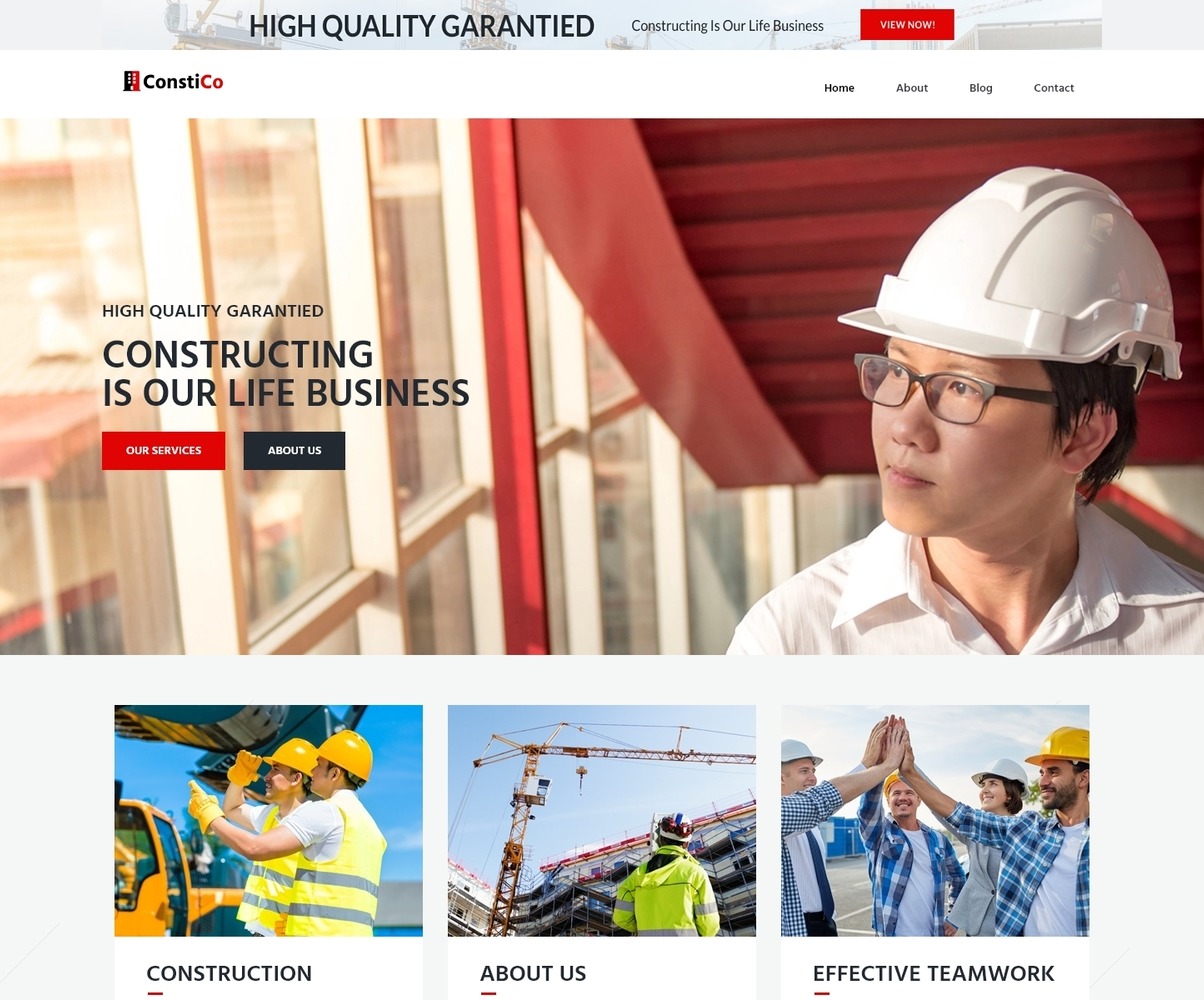 Constico lite - Construction Elementor WordPress Theme #79870