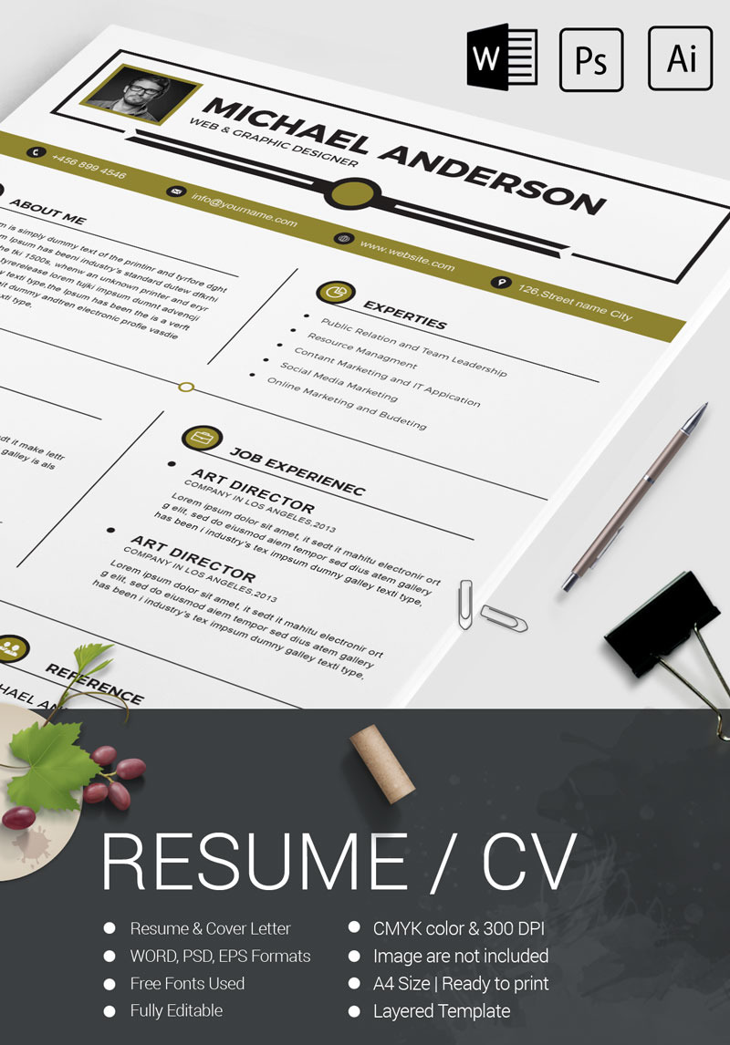 Michael Anderson Resume Template #79887