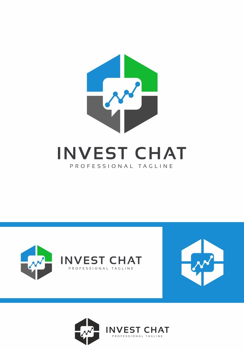 Invest Chat Logo Logo Template #79963