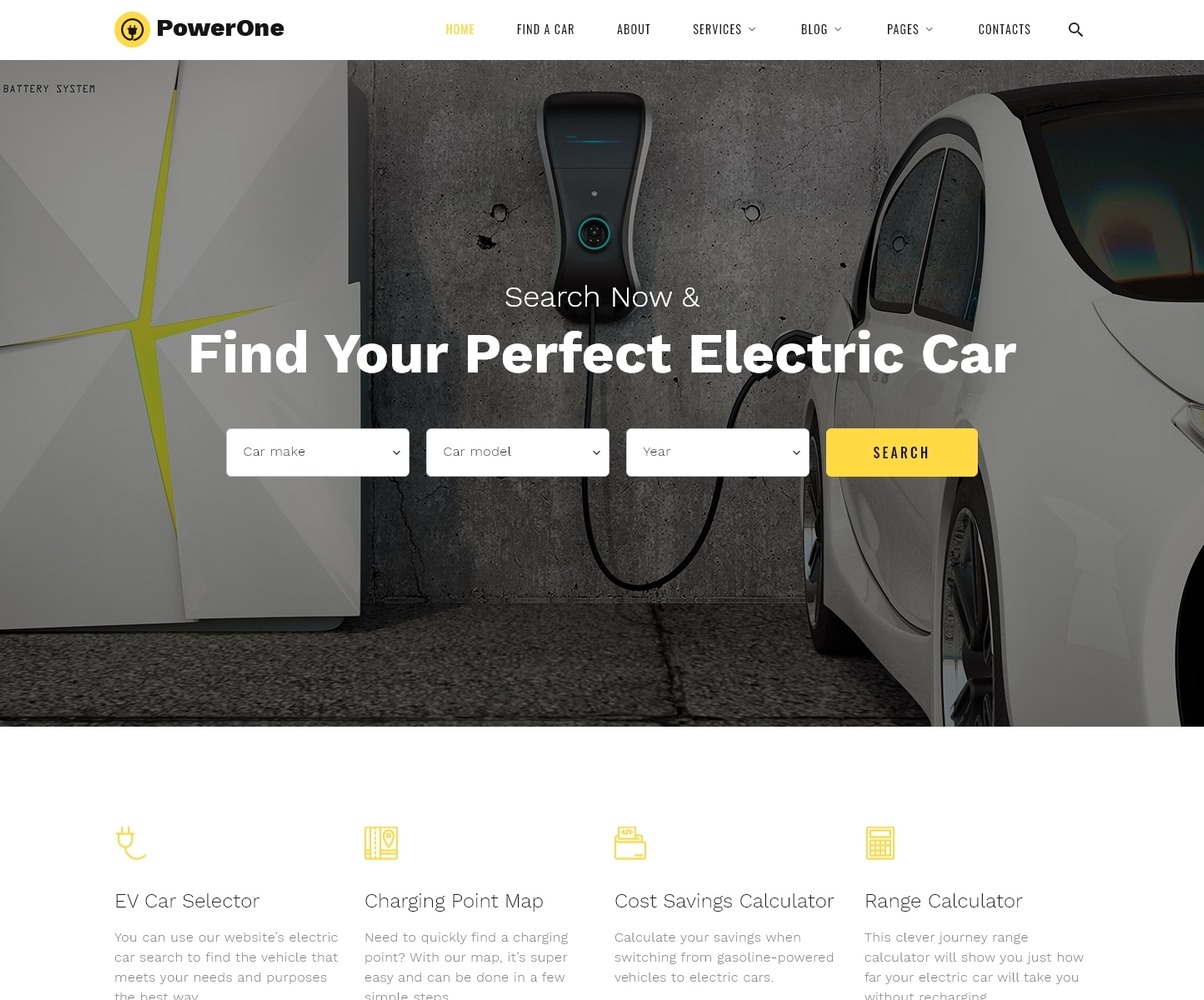 Electric Cars Multipage HTML5 Template