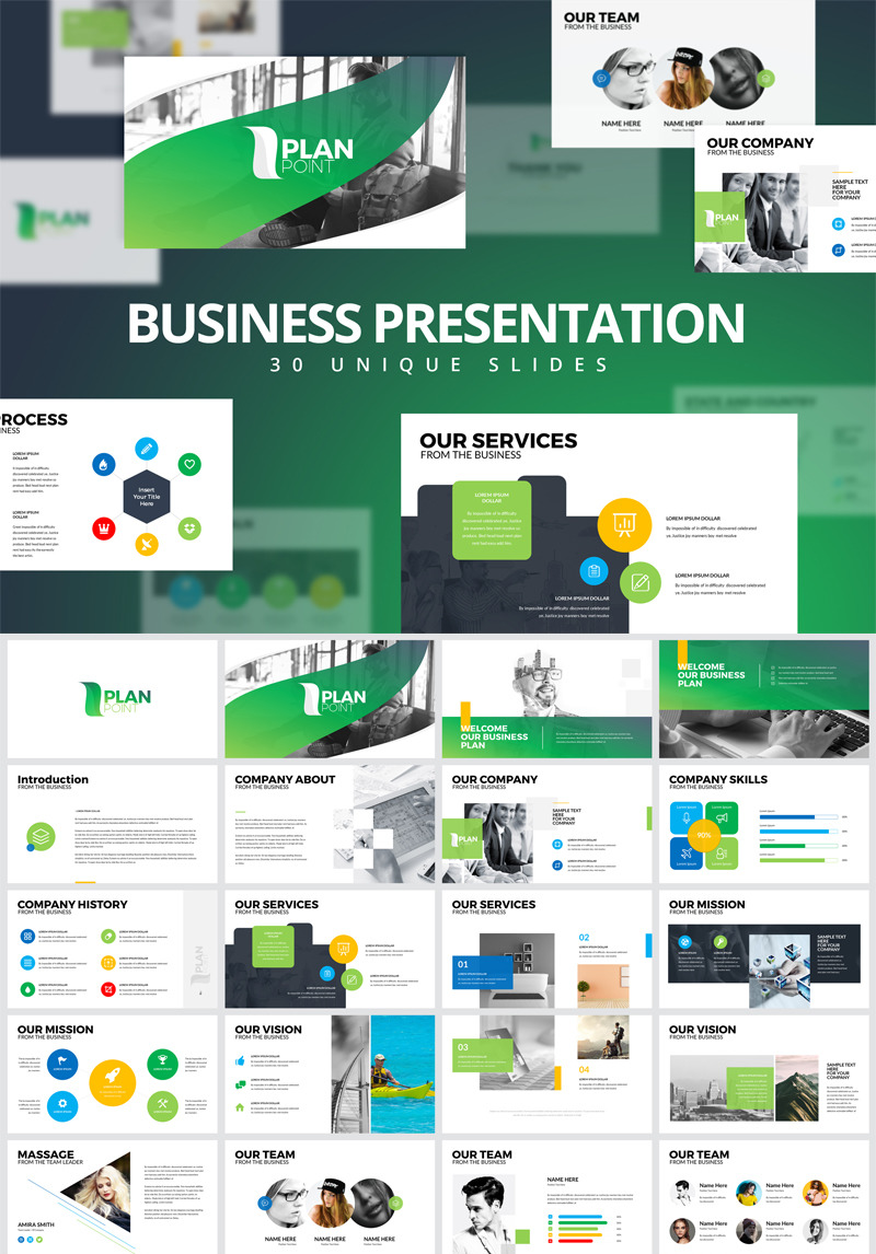 Plan Point PowerPoint Template #80204