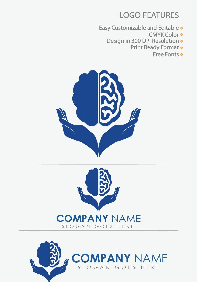 Brain Protection Vector Logo Template #80662
