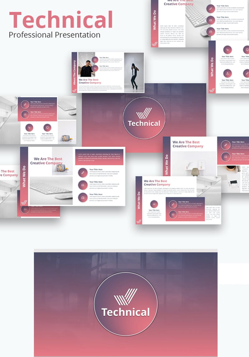 Technical PowerPoint Template #80948