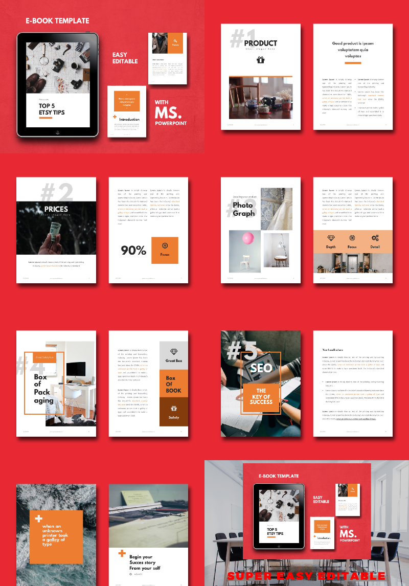Tips eBook PowerPoint Template #80980