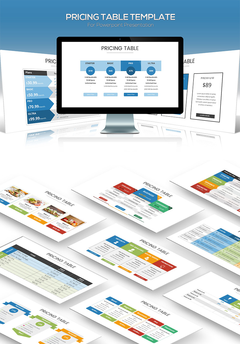 Pricing Table PowerPoint Template #81737 - TemplateMonster