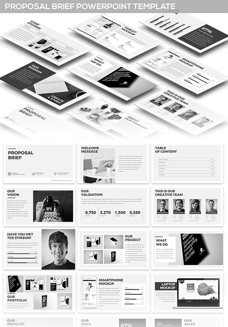 Proposal Brief PowerPoint Template #81758