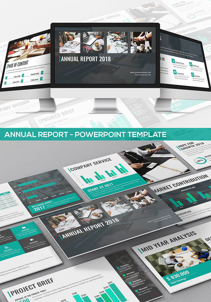 Annual Report PowerPoint Template #81978