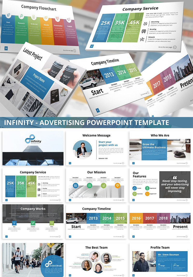 Infinity - Advertising PowerPoint Template #82066
