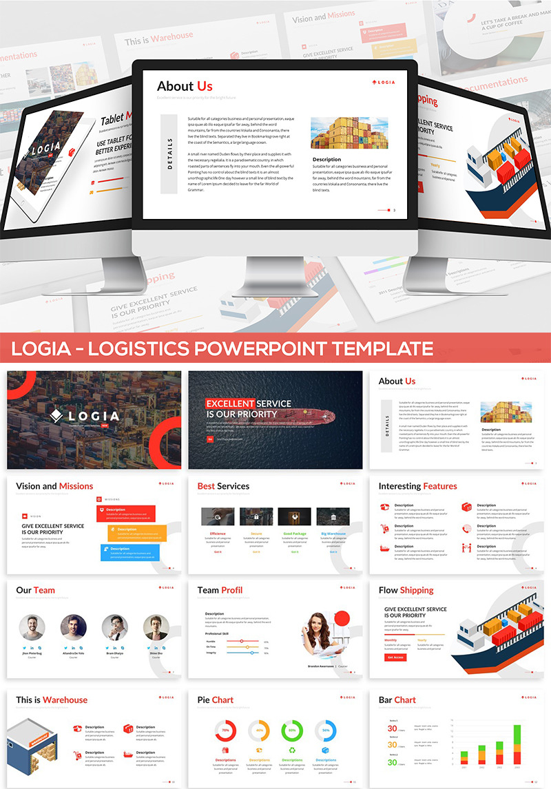 Logia - Logistics PowerPoint Template #82020