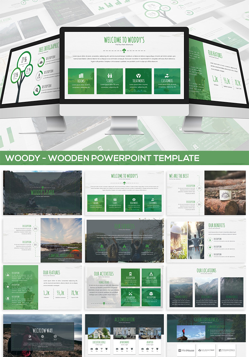 Woody - Wooden PowerPoint Template #82102