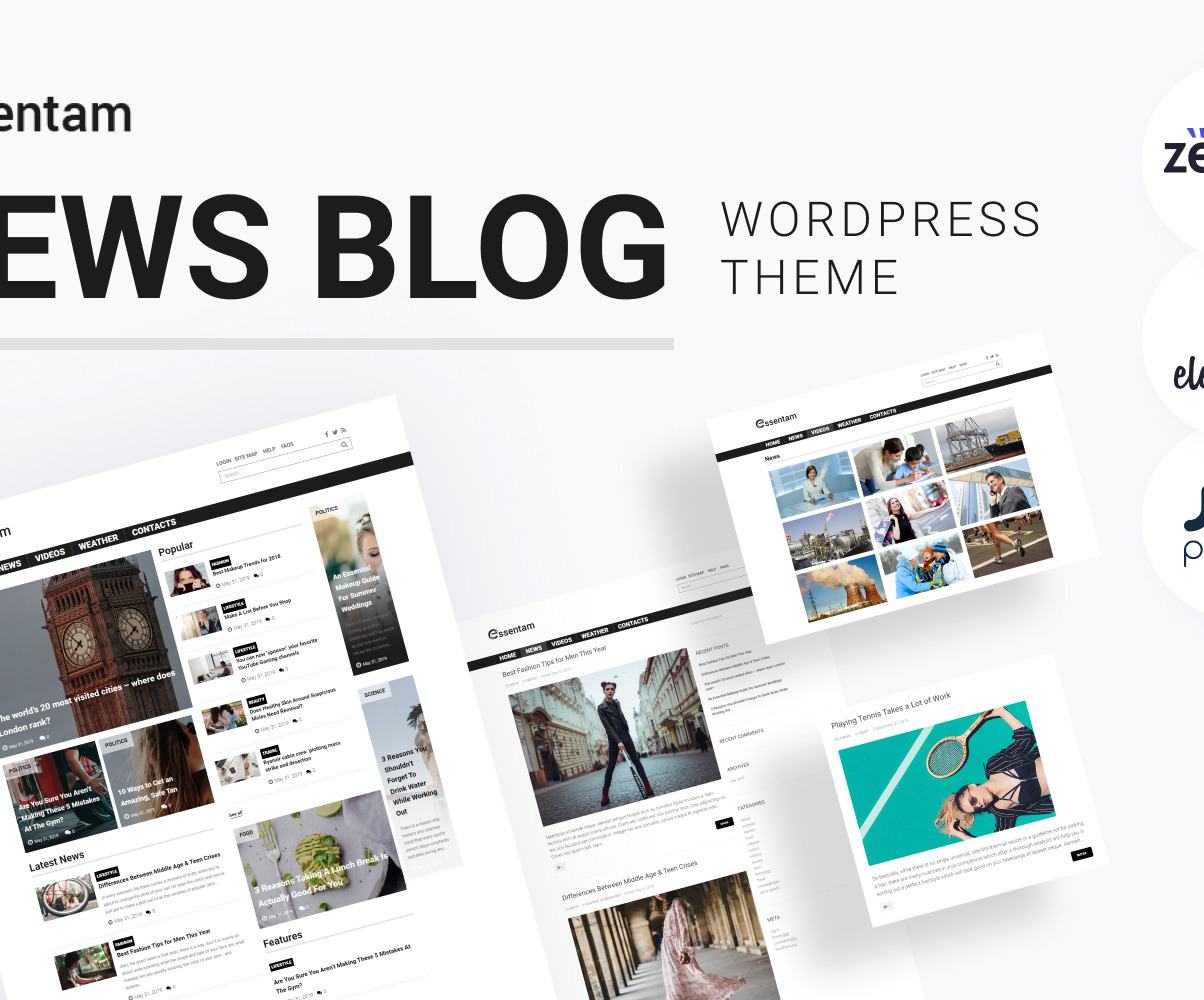 Essentam - News Blog Multipurpose Classic WordPress Theme